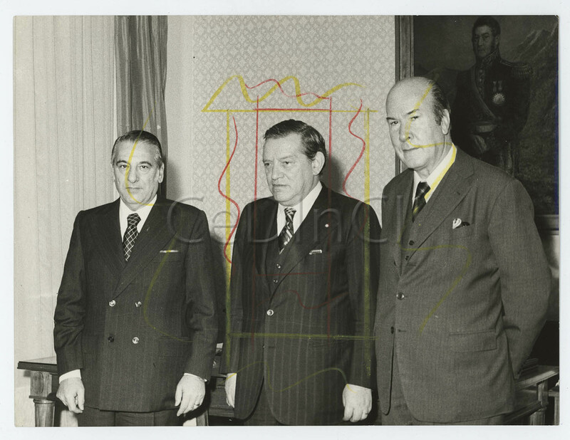 José Ber Gelbard, Alfredo Gómez Morales y Raúl Lastiri · Imagoteca ...